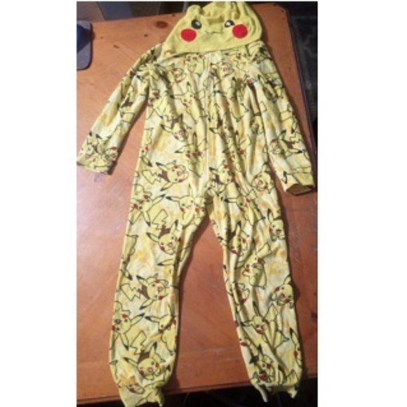 Pokemon | Pajamas | Pokemon Pikachu Hooded One Piece Sleeper With ...
